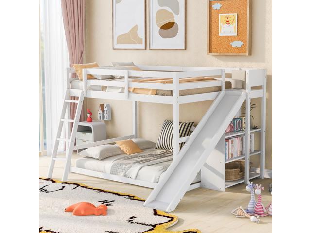 Click here for Full over Full Bunk Bed with Ladder  Slide and She... prices