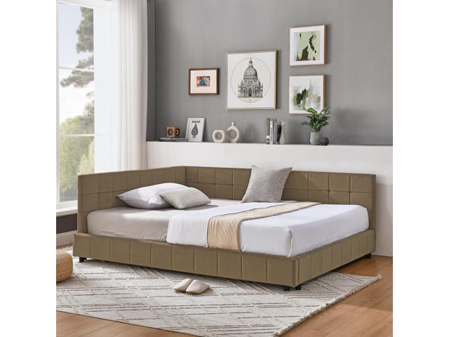 Click here for Full Size Upholstered Tufted Bed Frame  Sofa Bed F... prices