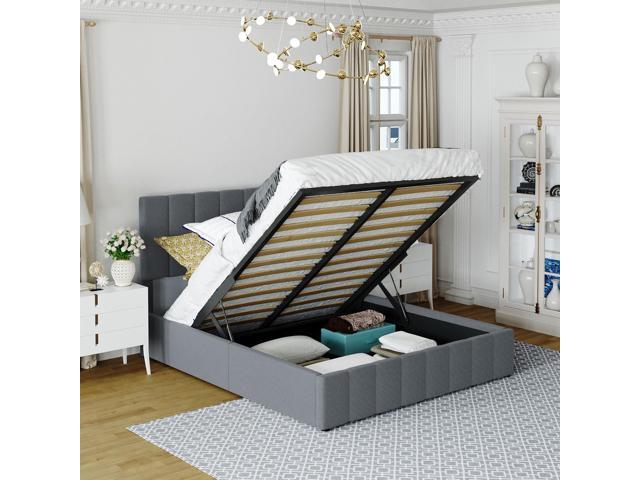 Click here for Queen size Upholstered Platform bed with a Hydraul... prices