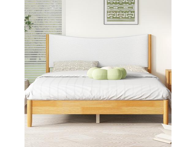 Click here for Queen Size  Solid Rubber Wooden Bed with Boucle Up... prices