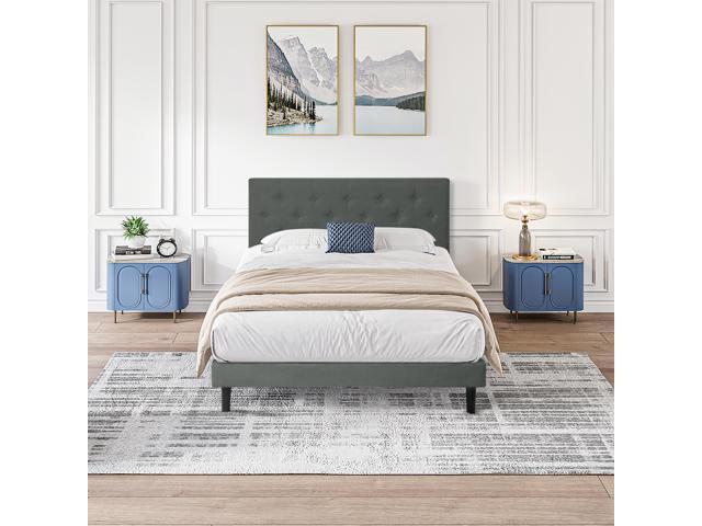 Click here for Twin Size Upholstered Platform Bed Frame with Mode... prices