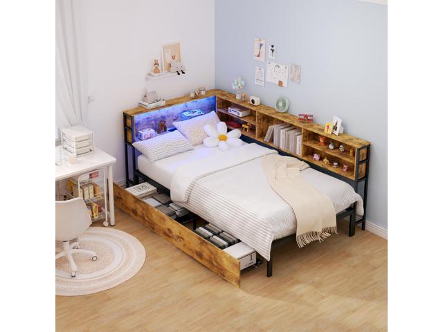Click here for Twin Corner Daybed with Storage Drawers  Bookcase... prices