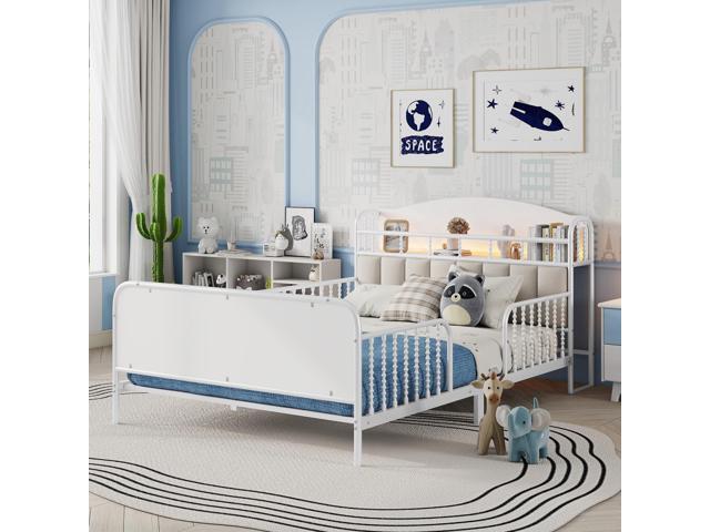 Click here for Full Size Metal Platform Bed Frame with Light  Kid... prices