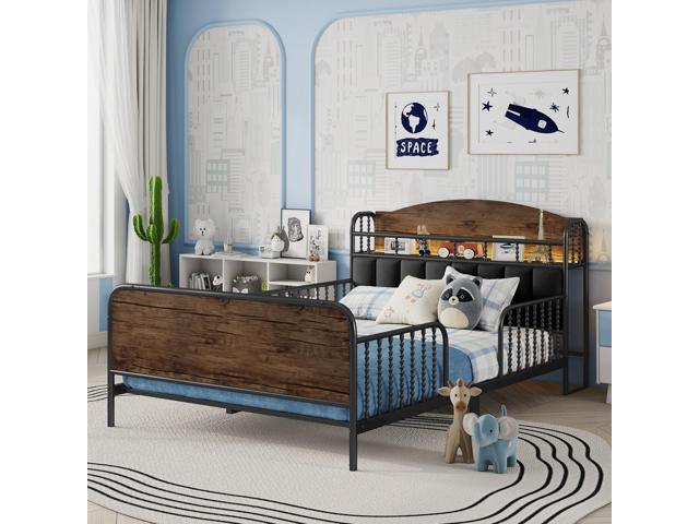 Click here for Full Size Metal Platform Bed Frame with Light  Kid... prices