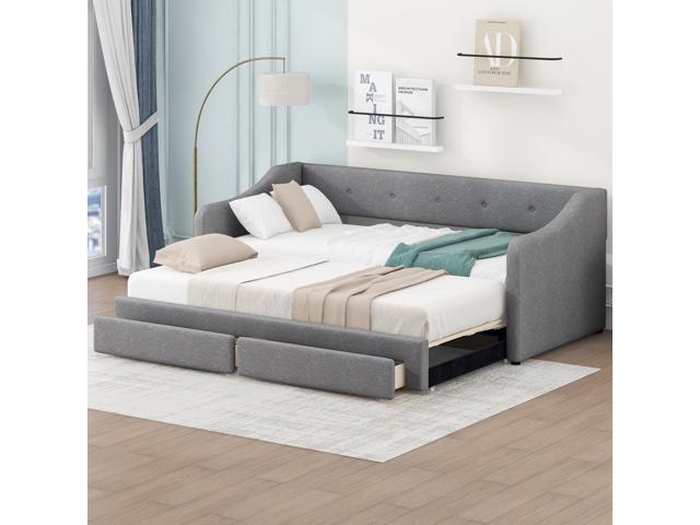 Click here for Twin XL to King Size Upholstered Daybed with Two D... prices