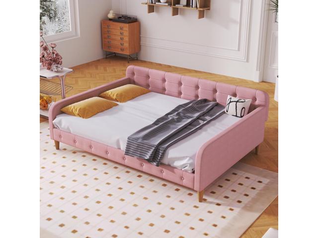 Click here for Full Size Upholstered Daybed with 4 Support Legs R... prices