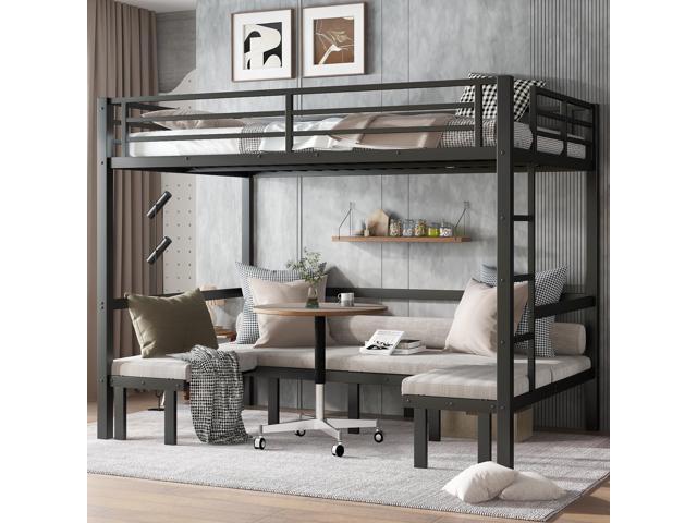 Click here for Queen over Queen size pull-out Metal Bunk Bed  low... prices