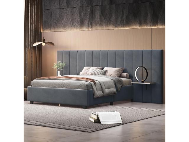 Click here for Queen Size Upholstered Platform Bed with Big Headb... prices