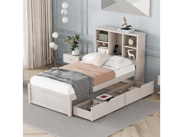 Click here for Modern Twin Size Bed Frame With Built-in USB Port... prices