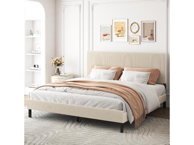 Click here for King bed frame with a bandaged headboard is stable... prices