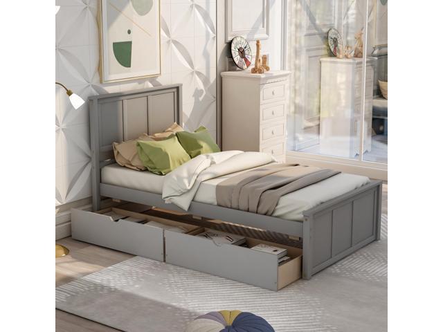 Click here for Platform Storage Bed  2 drawers with wheels  Twin... prices