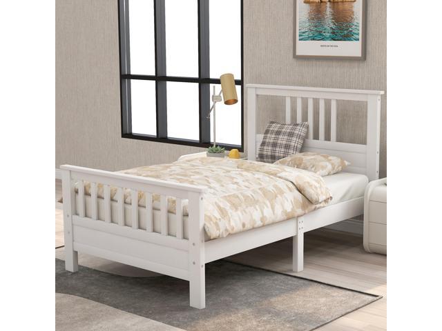 Click here for Wood Platform Bed with Headboard and Footboard  Tw... prices