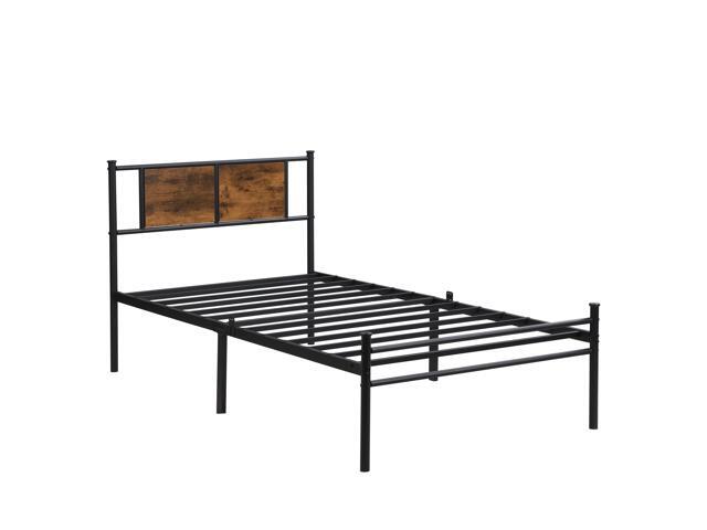 Click here for Twin Size metal bedframe Headboard with wood panel... prices