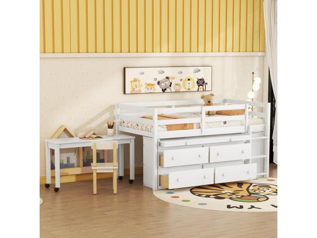 Click here for Twin Size Loft Bed with Retractable Writing Desk a... prices