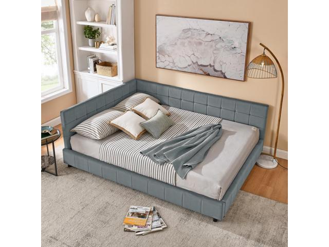 Click here for Queen Size Upholstered Tufted Bed Frame  Sofa Bed... prices