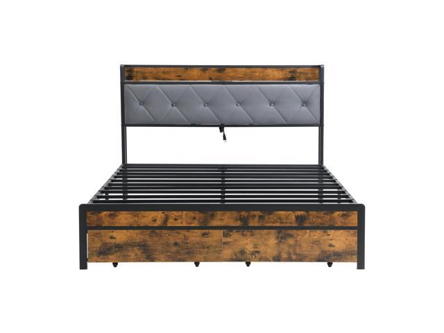 Click here for Full Bed Frame with Storage  Bed Frame with LED Li... prices
