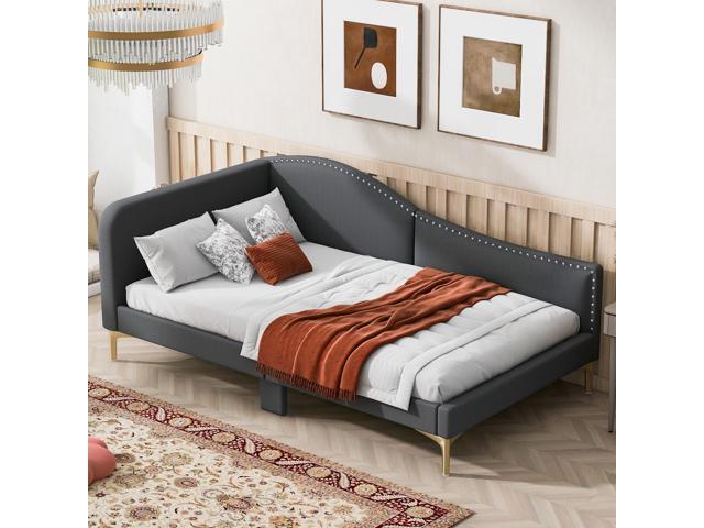 Click here for Twin Size Upholstered Daybed with Headboard and Ar... prices
