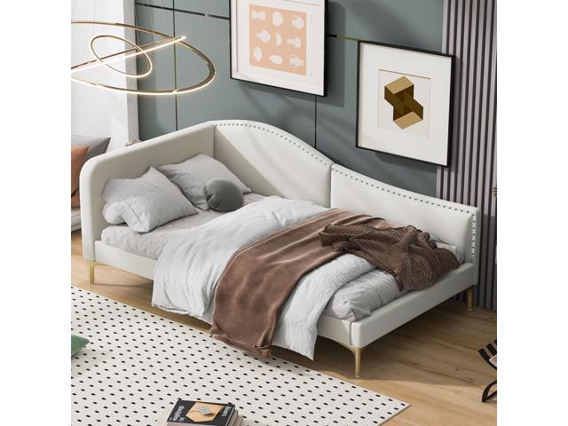 Click here for Twin Size Upholstered Daybed with Headboard and Ar... prices