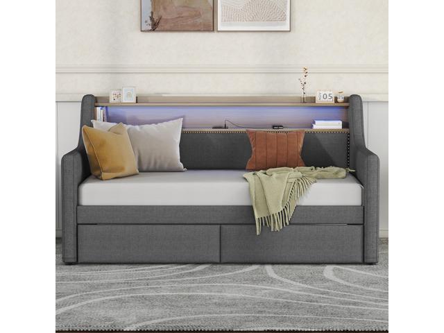 Click here for Twin Size Daybed with Storage Drawers  Upholstered... prices
