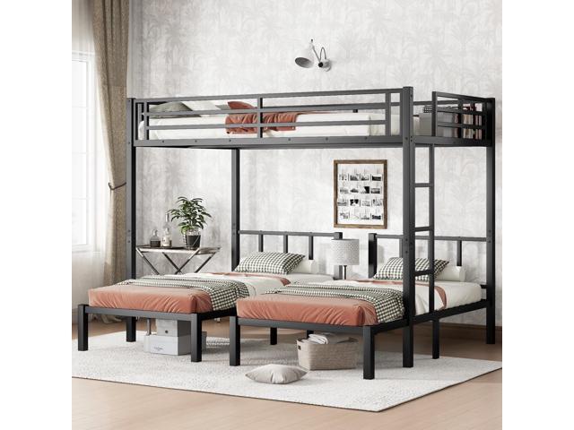 Click here for Twin over Twin & Queen Bunk Bed  Metal Triple Bunk... prices