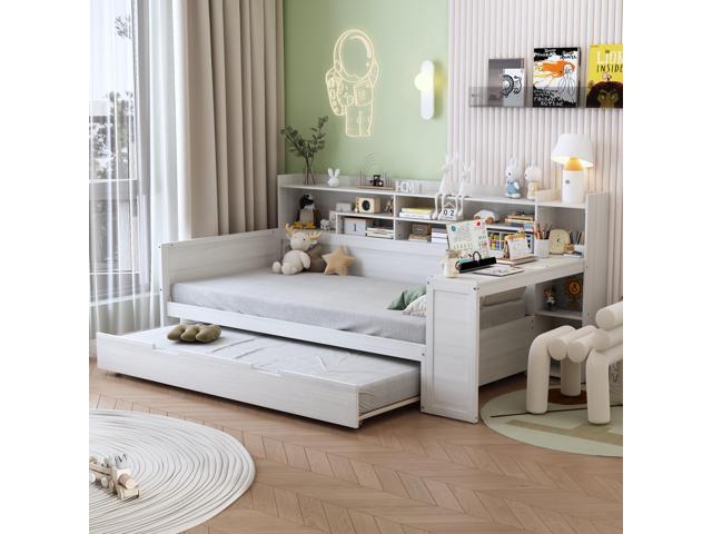 Click here for Wooden Twin Size Daybed with Storage Shelves  Mult... prices