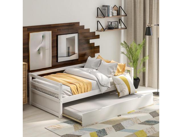 Click here for Daybed with Trundle Frame Set  Twin Size  White prices