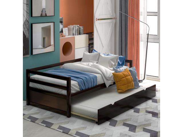 Click here for Daybed with Trundle Frame Set  Twin Size  Espresso prices