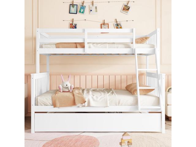 Click here for Twin Over Full Rubber Wood Bunk Bed with Trundle... prices