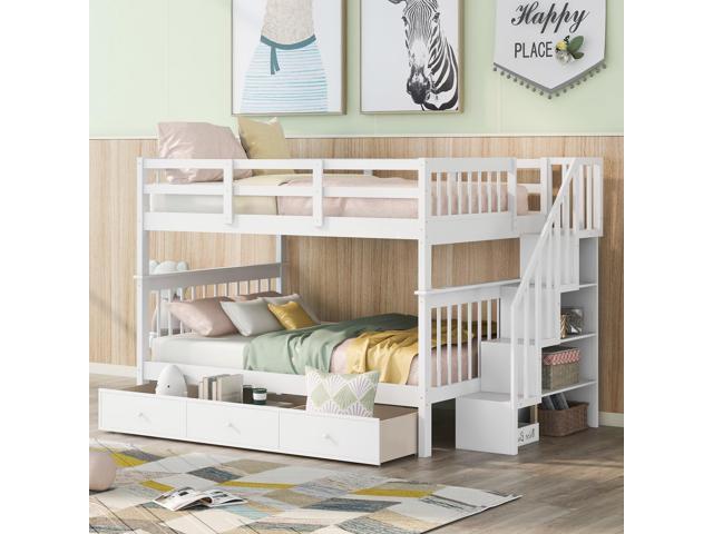Click here for Stairway Full-Over-Full Bunk Bed with Drawer  Stor... prices