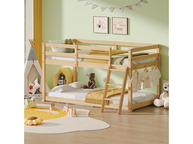 Click here for Kids Twin Low Loft Bed - Convertible to Bunk Bed... prices