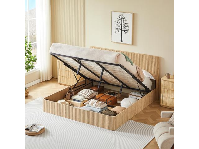 Click here for King Size Lift Up Storage Bed Frame  Wooden corrug... prices