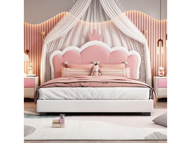 Click here for Full size Upholstered Princess Bed With Crown Head... prices