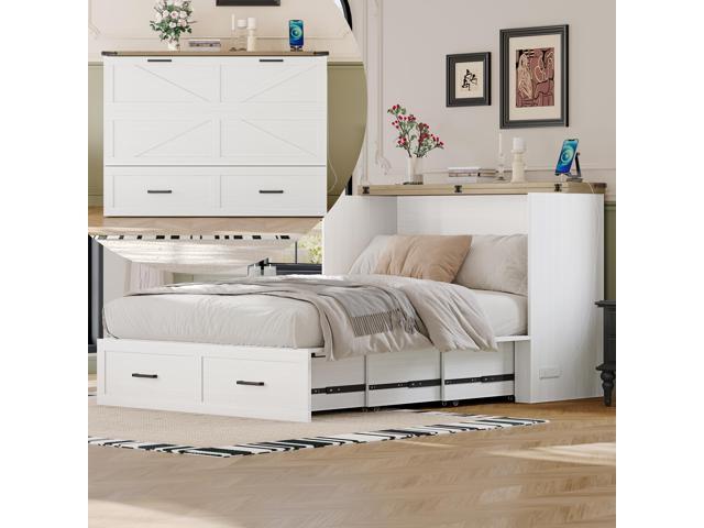 Click here for Full Size Farmhouse Murphy Cabinet Bed with Chargi... prices