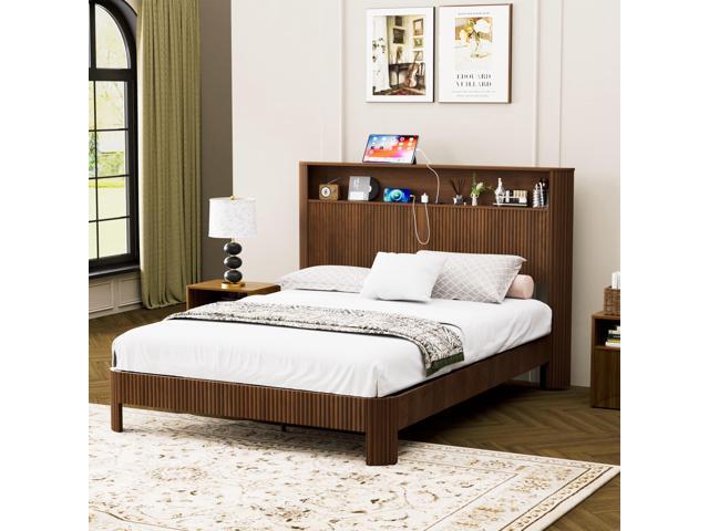 Click here for Queen Size bed frame with storage headboard  built... prices