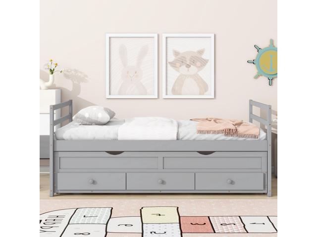 Click here for Twin Size Bed with Headboard  Footboard  Trundle a... prices