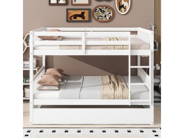 Click here for Full Over Full Rubber Wood Bunk Bed with Trundle... prices