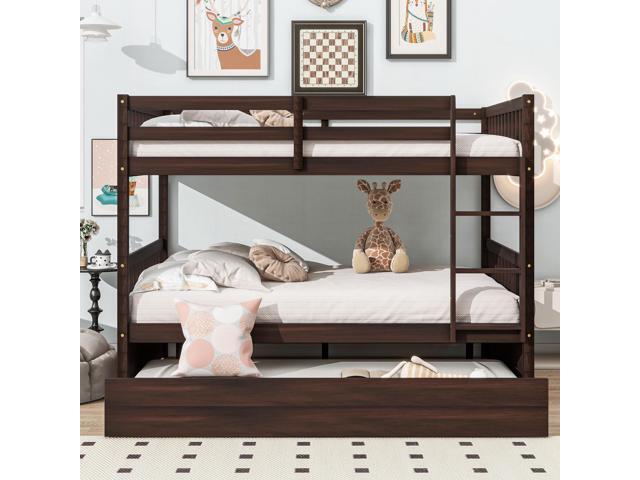 Click here for Full Over Full Rubber Wood Bunk Bed with Trundle... prices