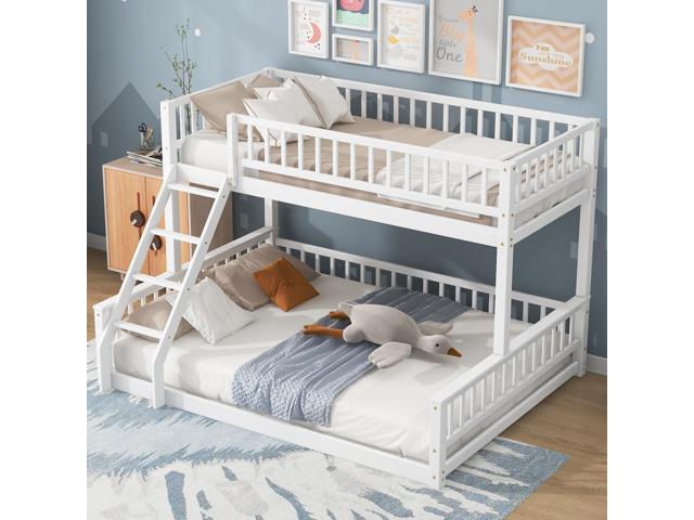Click here for Twin XL over Queen Bunk Bed with Ladder and Guardr... prices