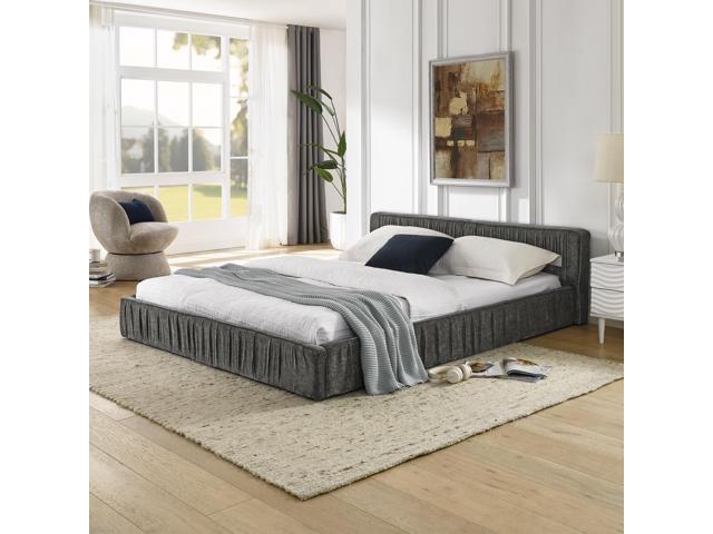 Click here for Queen Size Upholstered Bed Frame with Chenille fab... prices