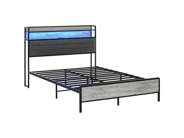 Click here for HOMCOM Full Size Bed Frame with Storage Headboard... prices