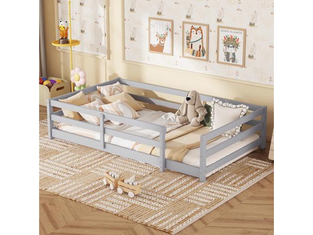 Click here for Twin Size Floor Bed  Montessori Floor Bed with Fen... prices