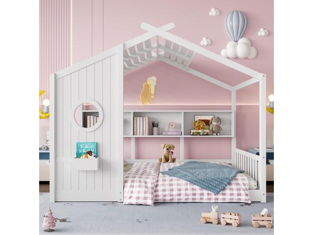 Click here for Full Size Floor House Bed for Toddler  Kids Montes... prices