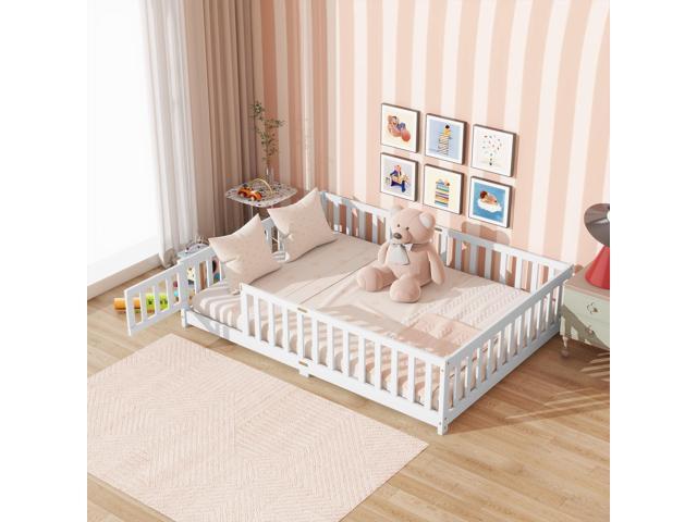 Click here for Full Size Floor Bed with Fence and Door Rubber Woo... prices