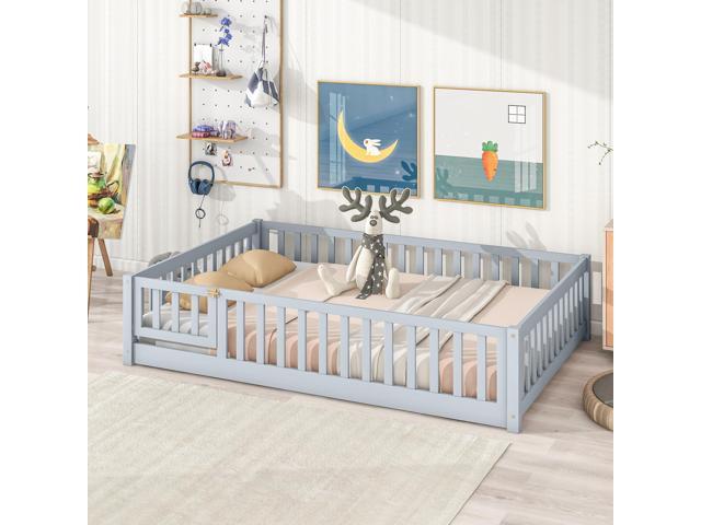 Click here for Full Size Floor Bed with Fence and Door Rubber Woo... prices