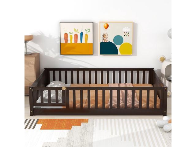 Click here for Full Size Floor Bed with Fence and Door Rubber Woo... prices