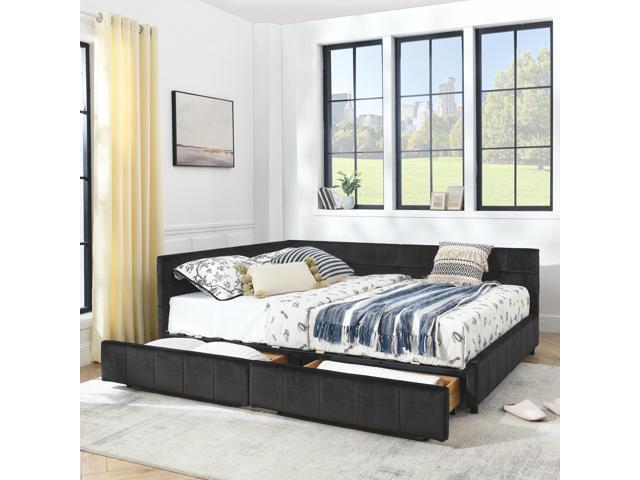 Click here for Queen Size Storage Upholstered Tufted Bed Frame  S... prices