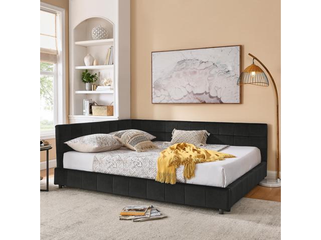 Click here for Queen Size Upholstered Tufted Bed Frame  Sofa Bed... prices