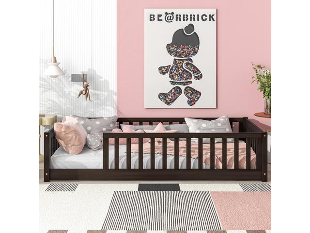 Click here for Twin Size Floor Bed with Fence without Door  Rubbe... prices