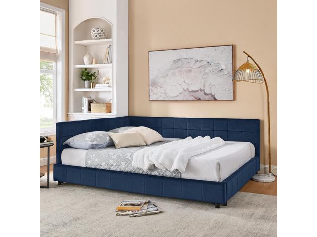 Click here for Queen Size Upholstered Tufted Bed Frame  Sofa Bed... prices