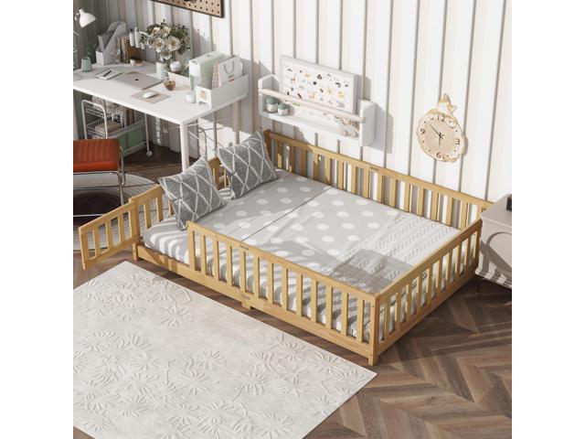 Click here for Full Size Floor Bed with Fence and Door Rubber Woo... prices